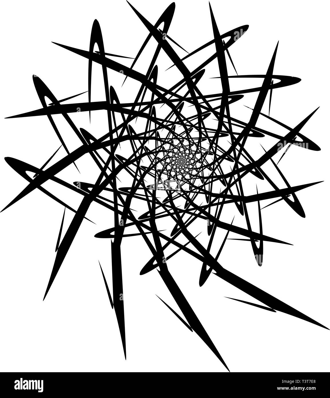 Vector spiral on white background. Hypnosis effect, abstract pattern ...