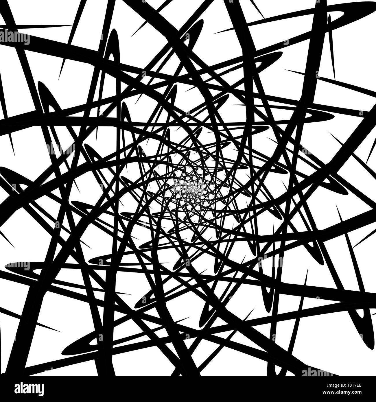 Vector spiral on white background. Hypnosis effect, abstract pattern ...