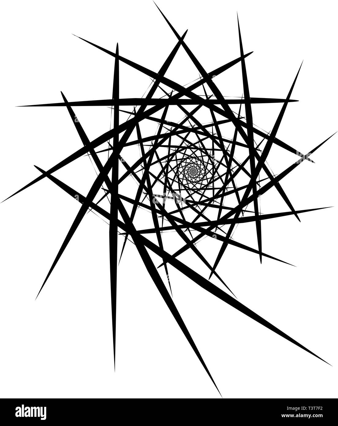 Vector spiral on white background. Hypnosis effect, abstract pattern ...