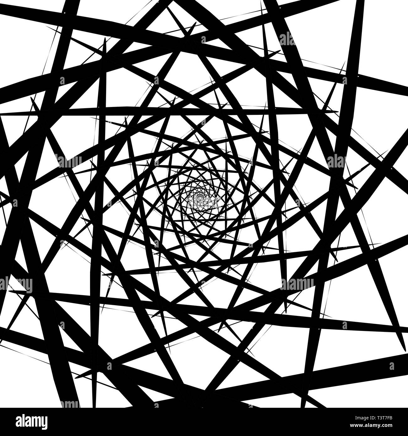 Vector spiral on white background. Hypnosis effect, abstract pattern ...