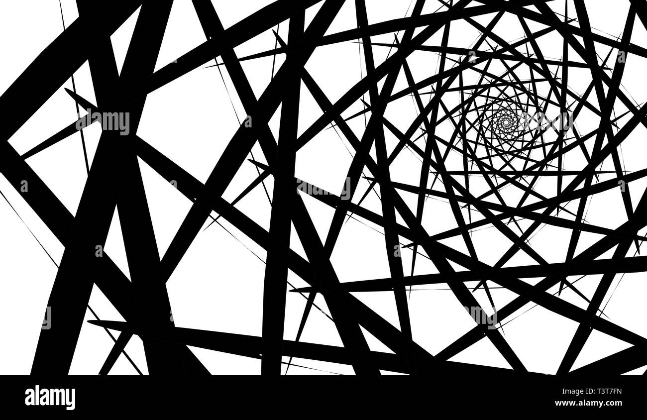 Vector spiral on white background. Hypnosis effect, abstract pattern ...