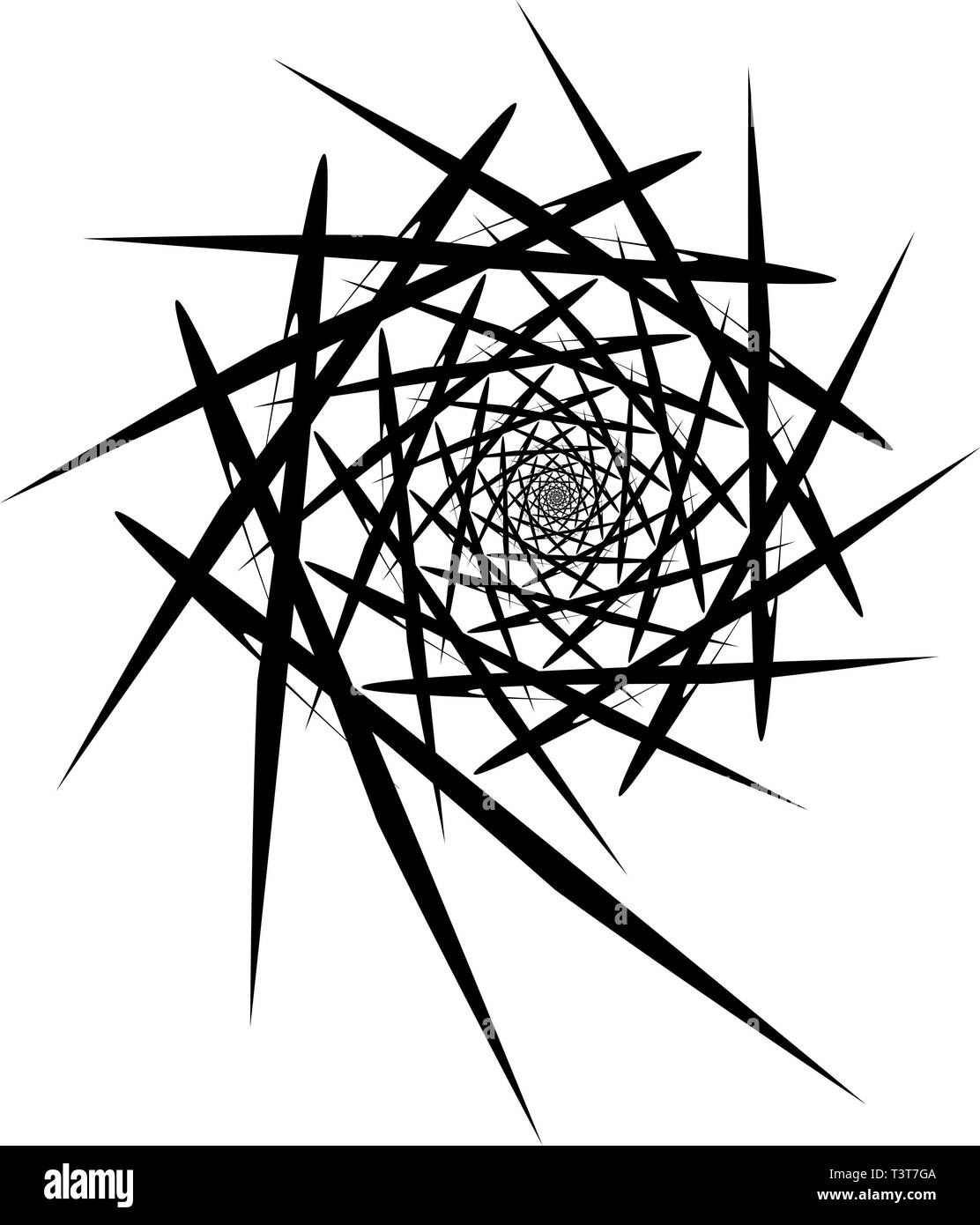 Vector spiral on white background. Hypnosis effect, abstract pattern ...