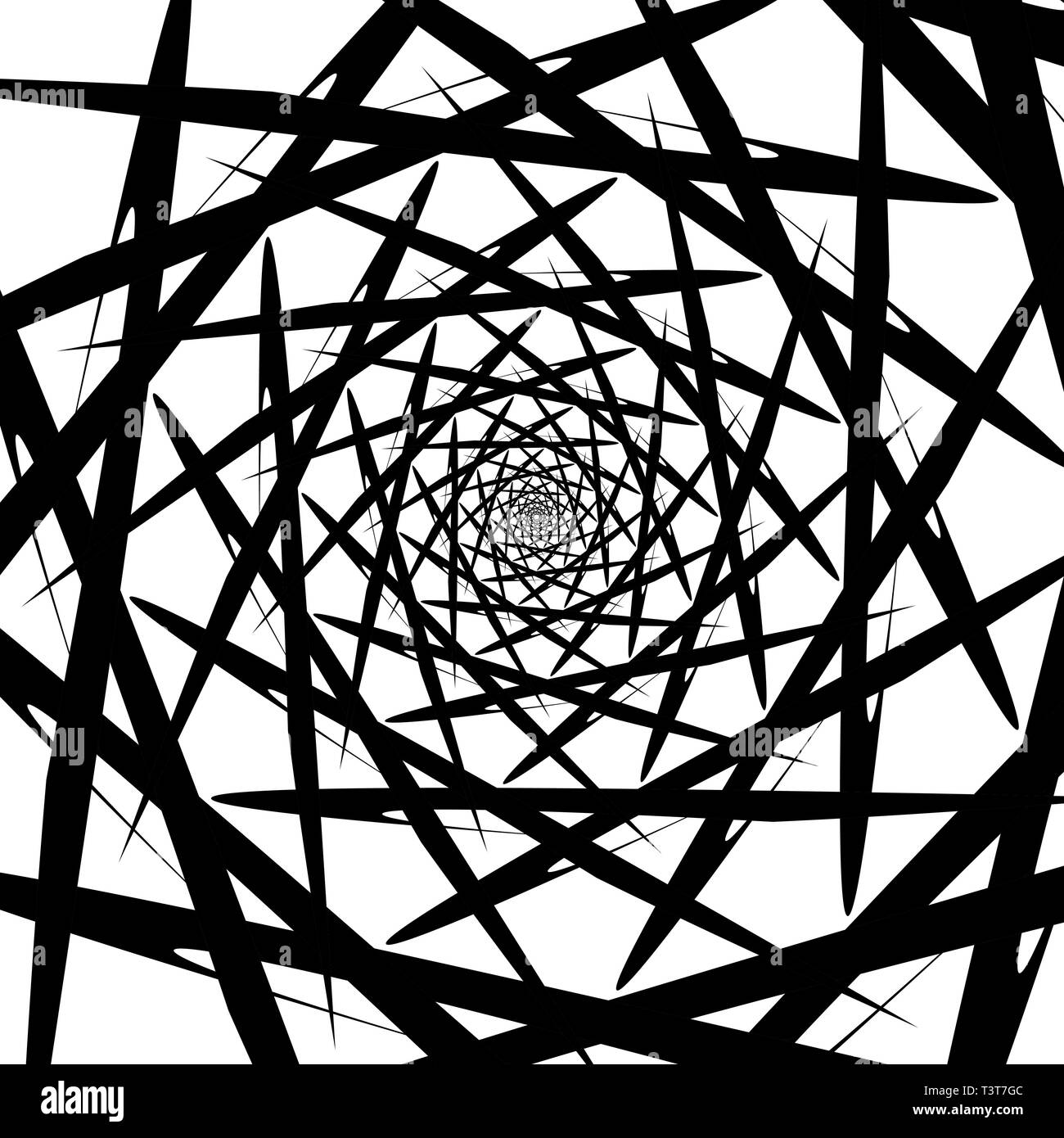 Vector spiral on white background. Hypnosis effect, abstract pattern ...