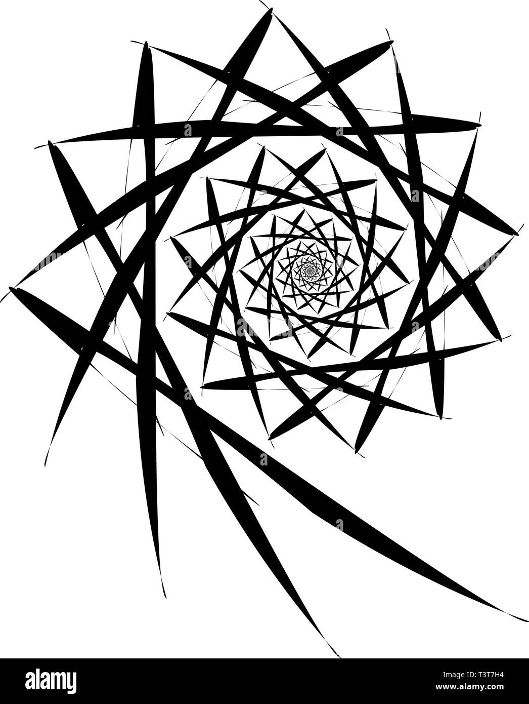 Vector spiral on white background. Hypnosis effect, abstract pattern ...