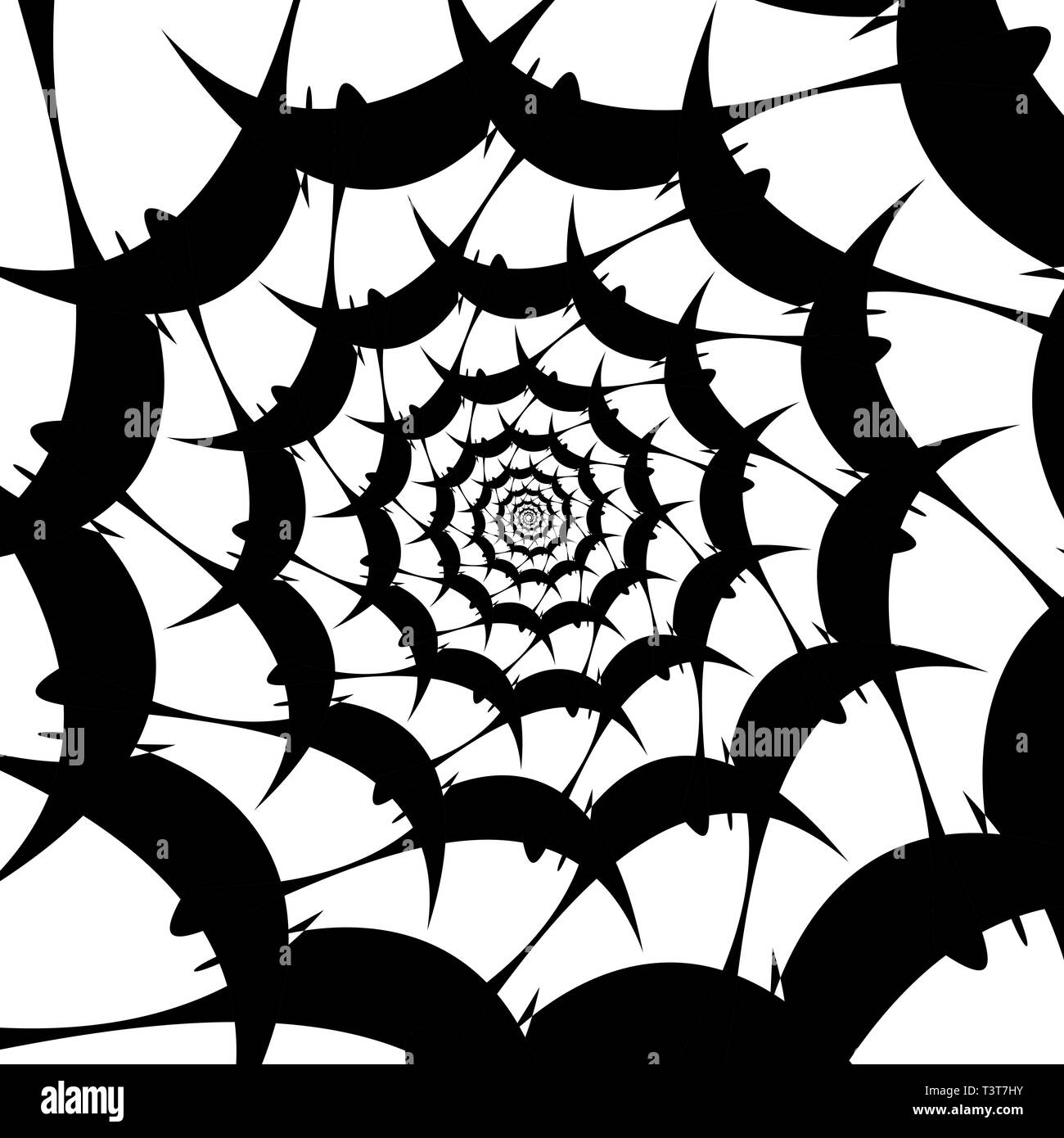 Vector spiral on white background. Hypnosis effect, abstract pattern ...