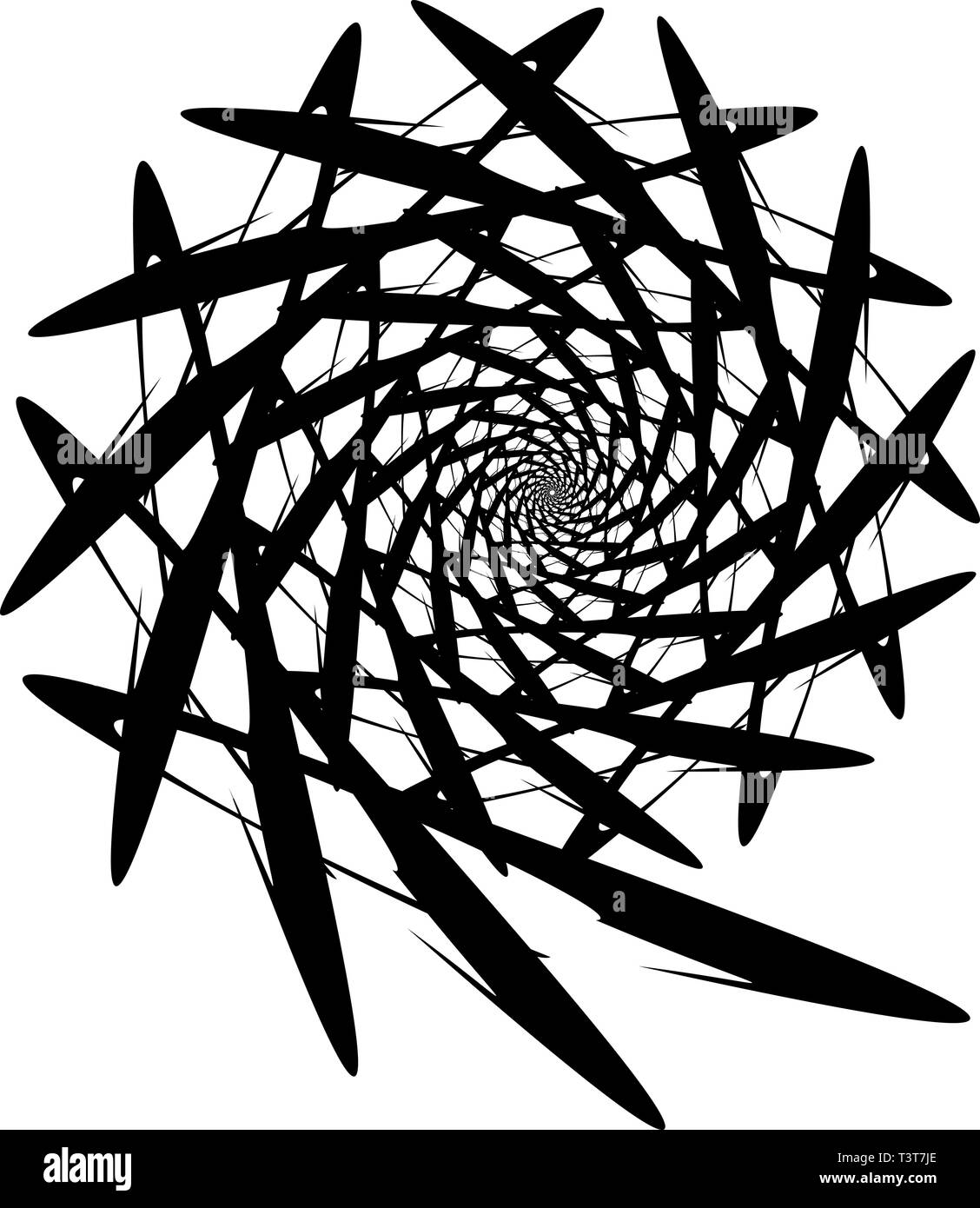 Vector spiral on white background. Hypnosis effect, abstract pattern ...