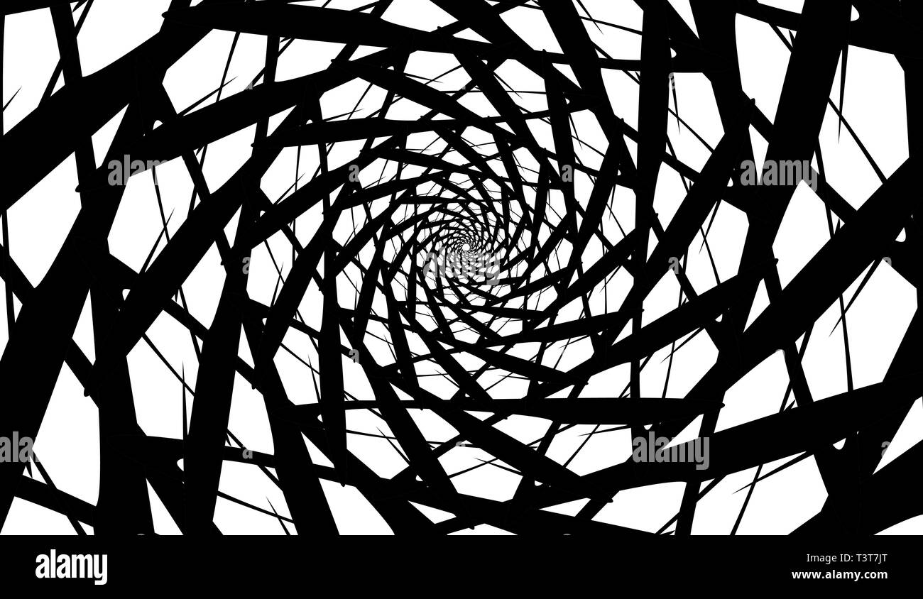 Vector spiral on white background. Hypnosis effect, abstract pattern ...