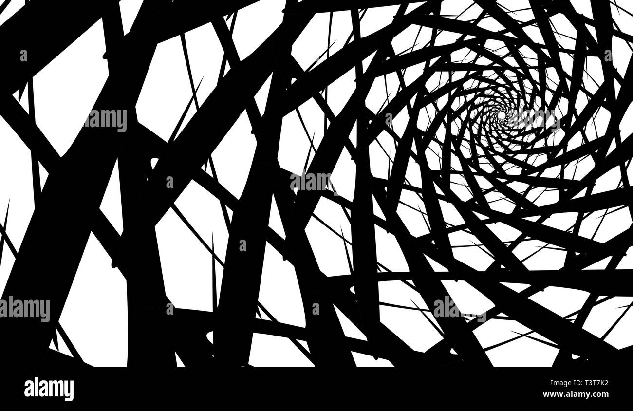 Vector spiral on white background. Hypnosis effect, abstract pattern ...