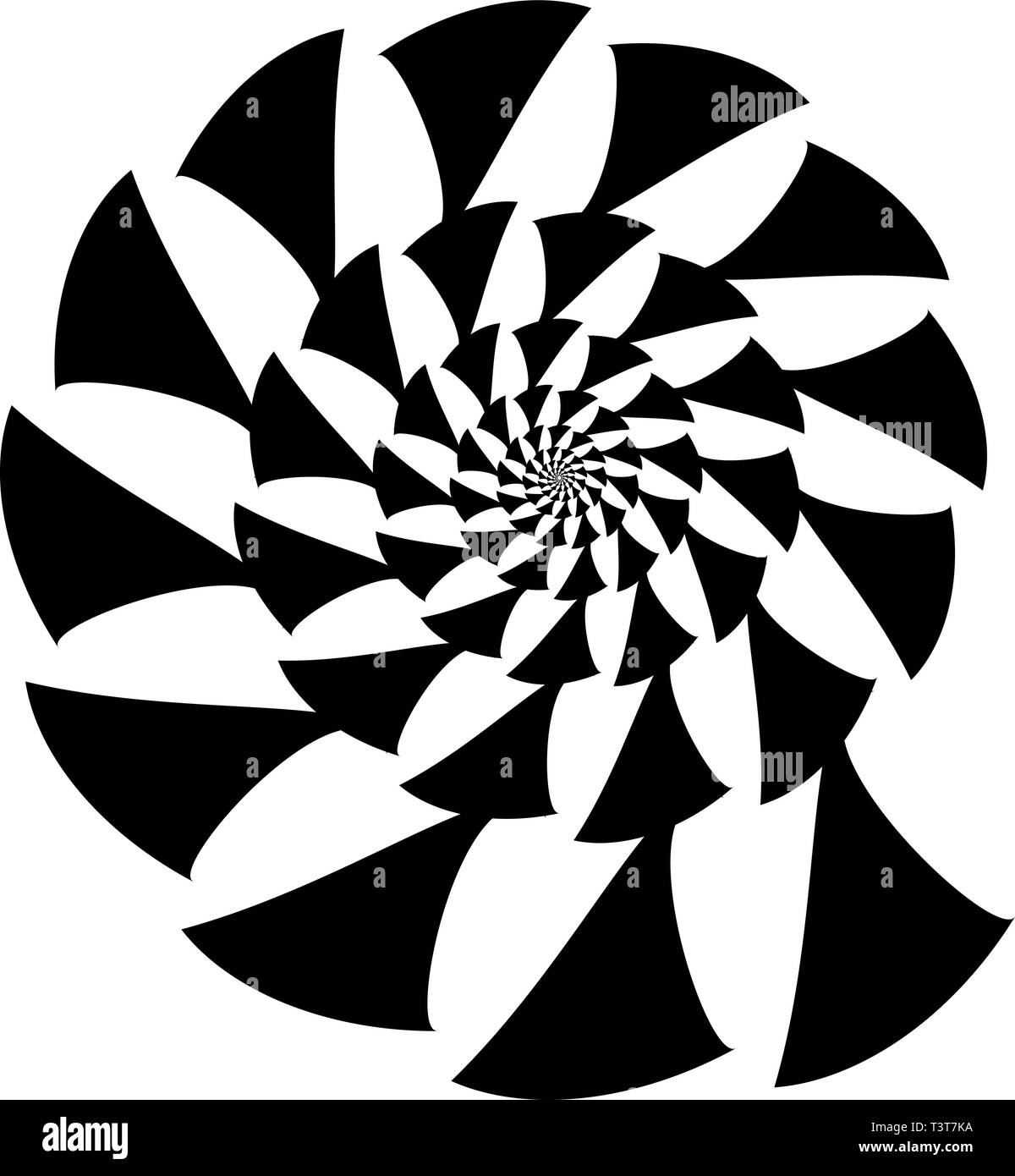 Vector spiral on white background. Hypnosis effect, abstract pattern ...