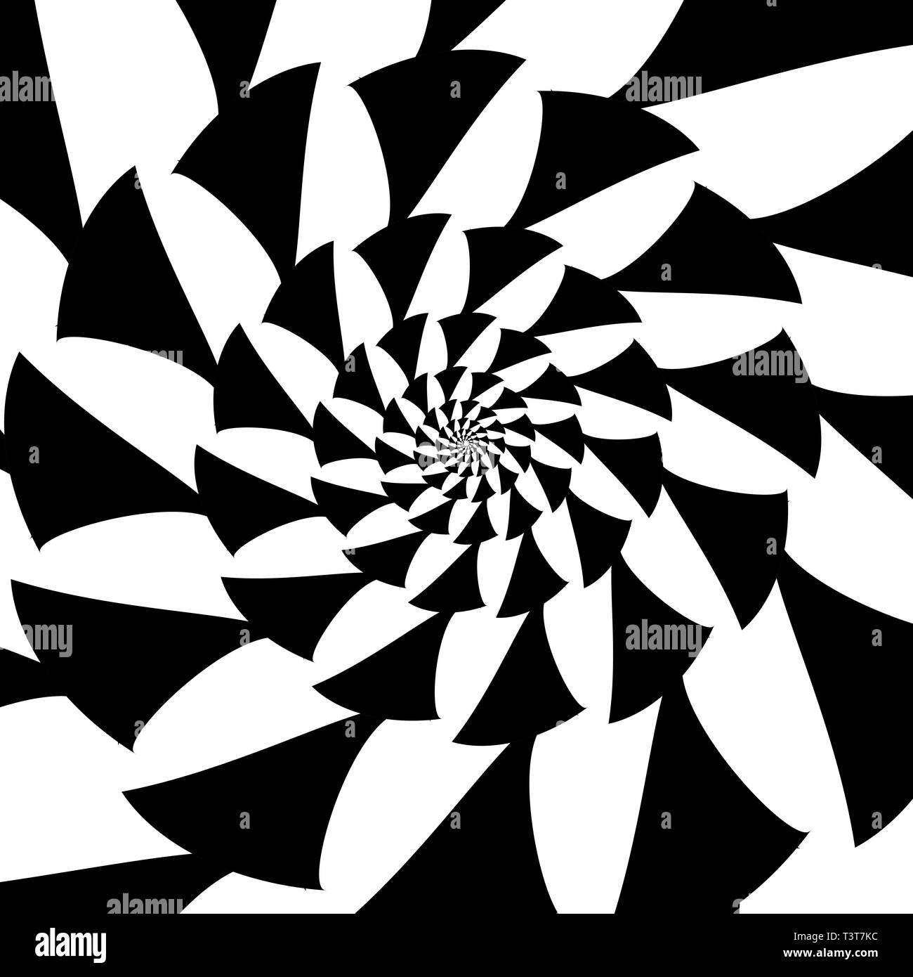 Vector spiral on white background. Hypnosis effect, abstract pattern ...