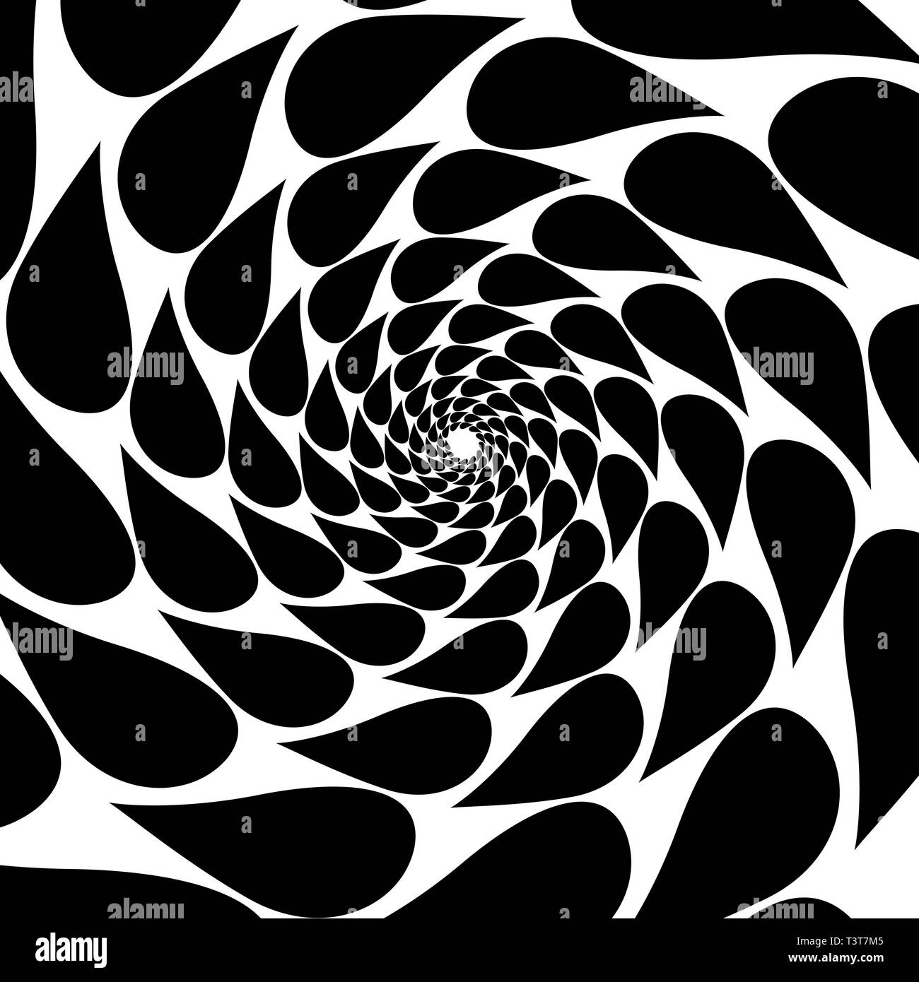 Vector spiral on white background. Floral pattern, symmetry Stock ...