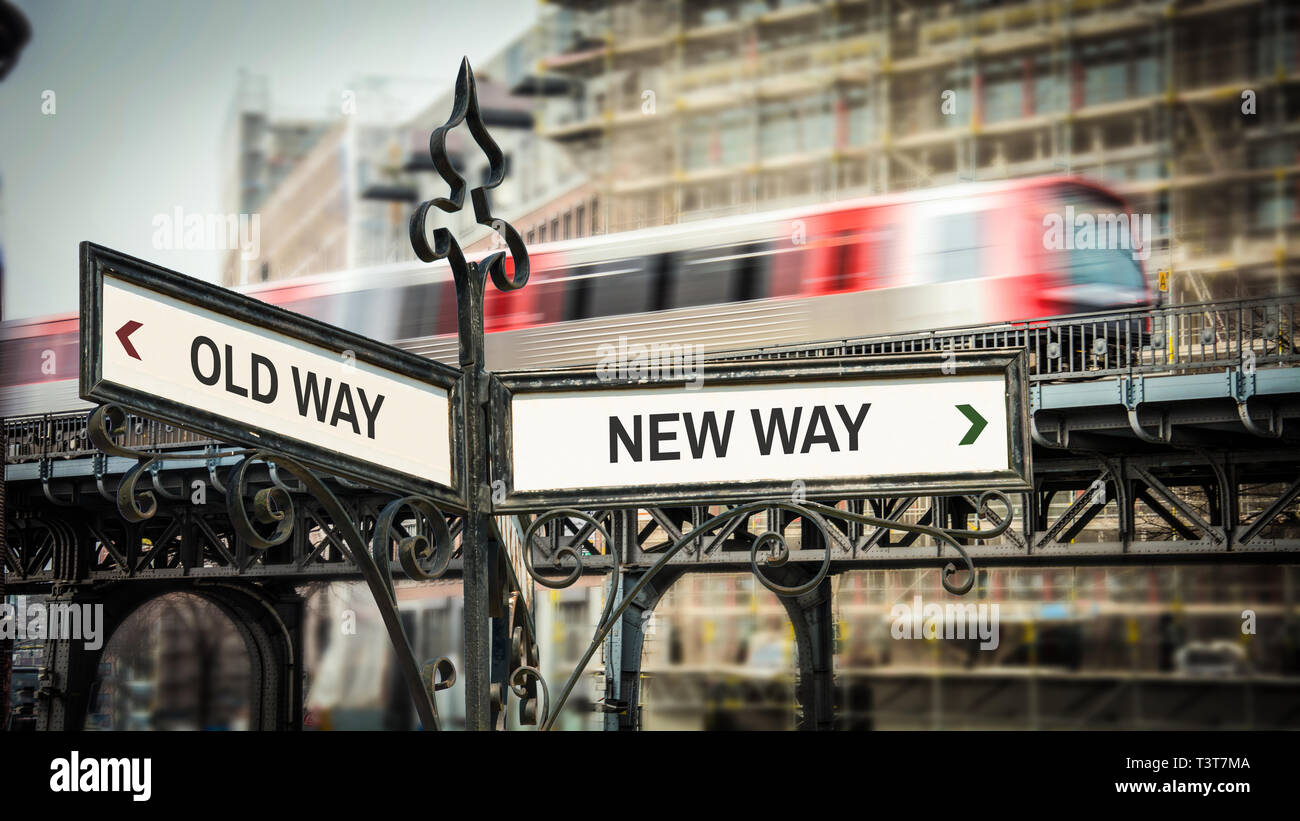 Old vs new way hi-res stock photography and images - Alamy