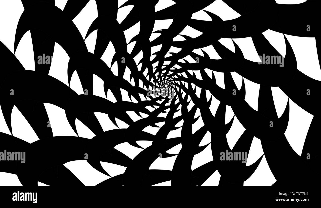 Vector spiral on white background. Hypnosis effect, abstract pattern ...