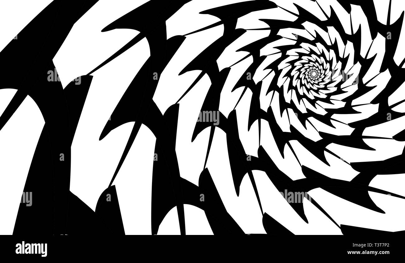Vector spiral on white background. Hypnosis effect, abstract pattern ...