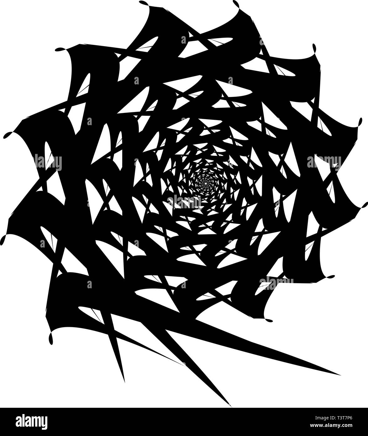 Vector spiral on white background. Hypnosis effect, abstract pattern ...