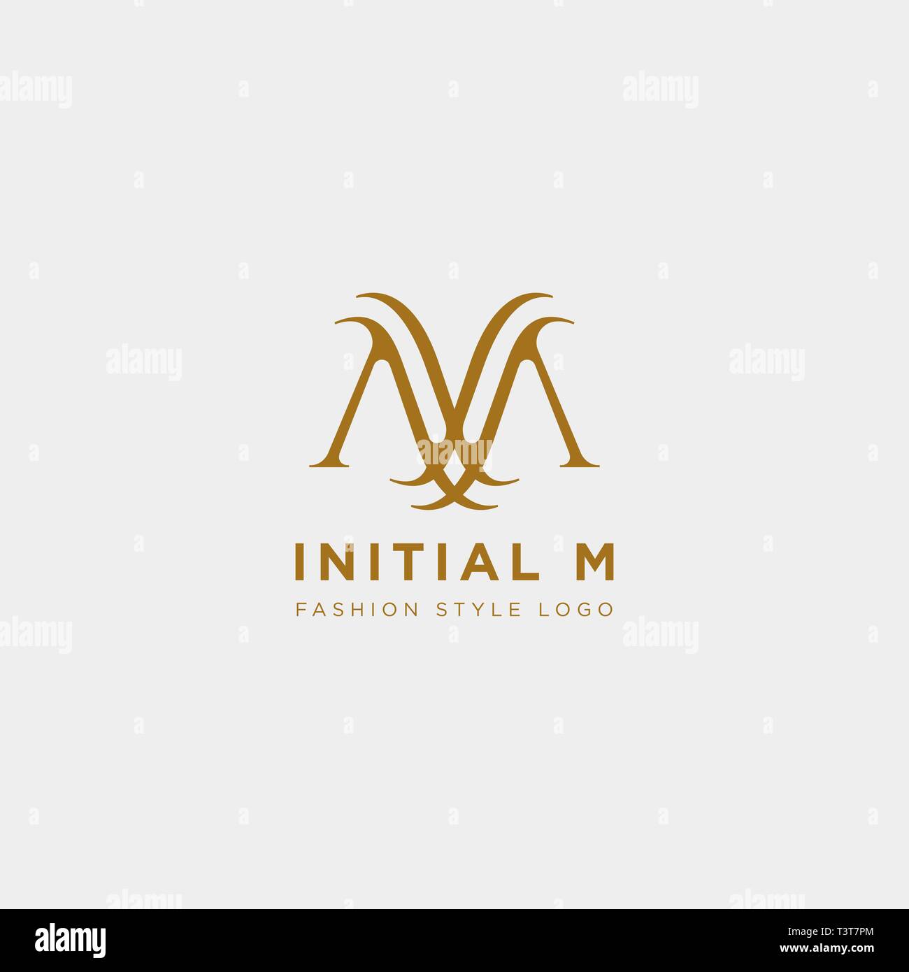 Premium Vector M Logo in gold color. Beautiful Logotype design for ...
