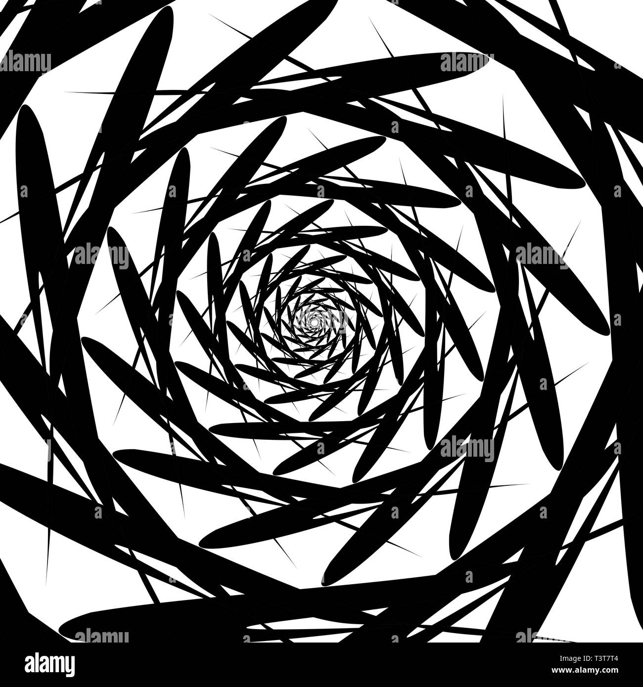 Vector spiral on white background. Hypnosis effect, abstract pattern ...