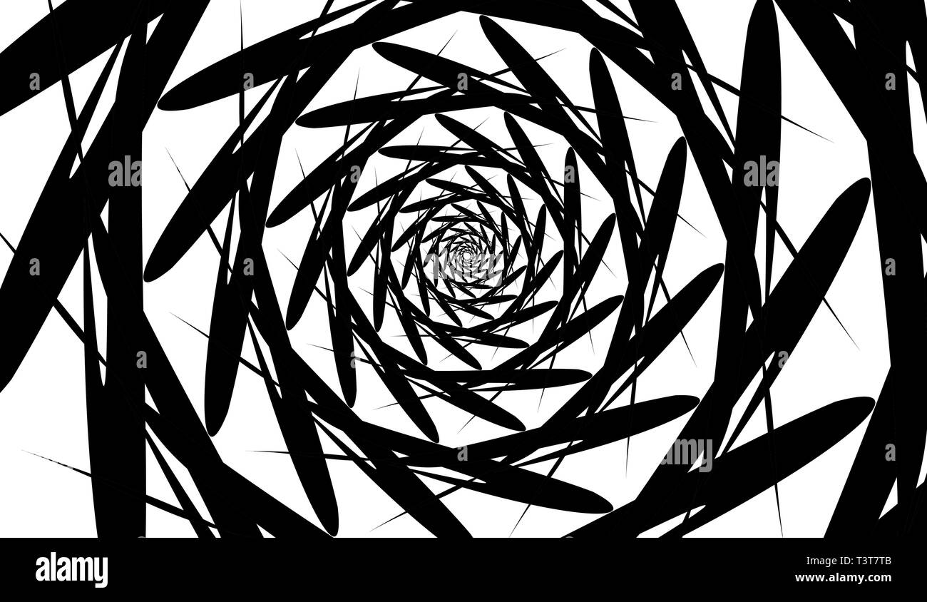 Vector spiral on white background. Hypnosis effect, abstract pattern ...