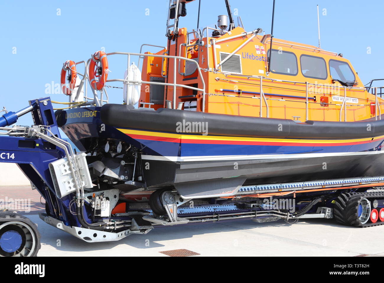 RNLI Lifeboat station Llandudno, Wales Stock Photo - Alamy