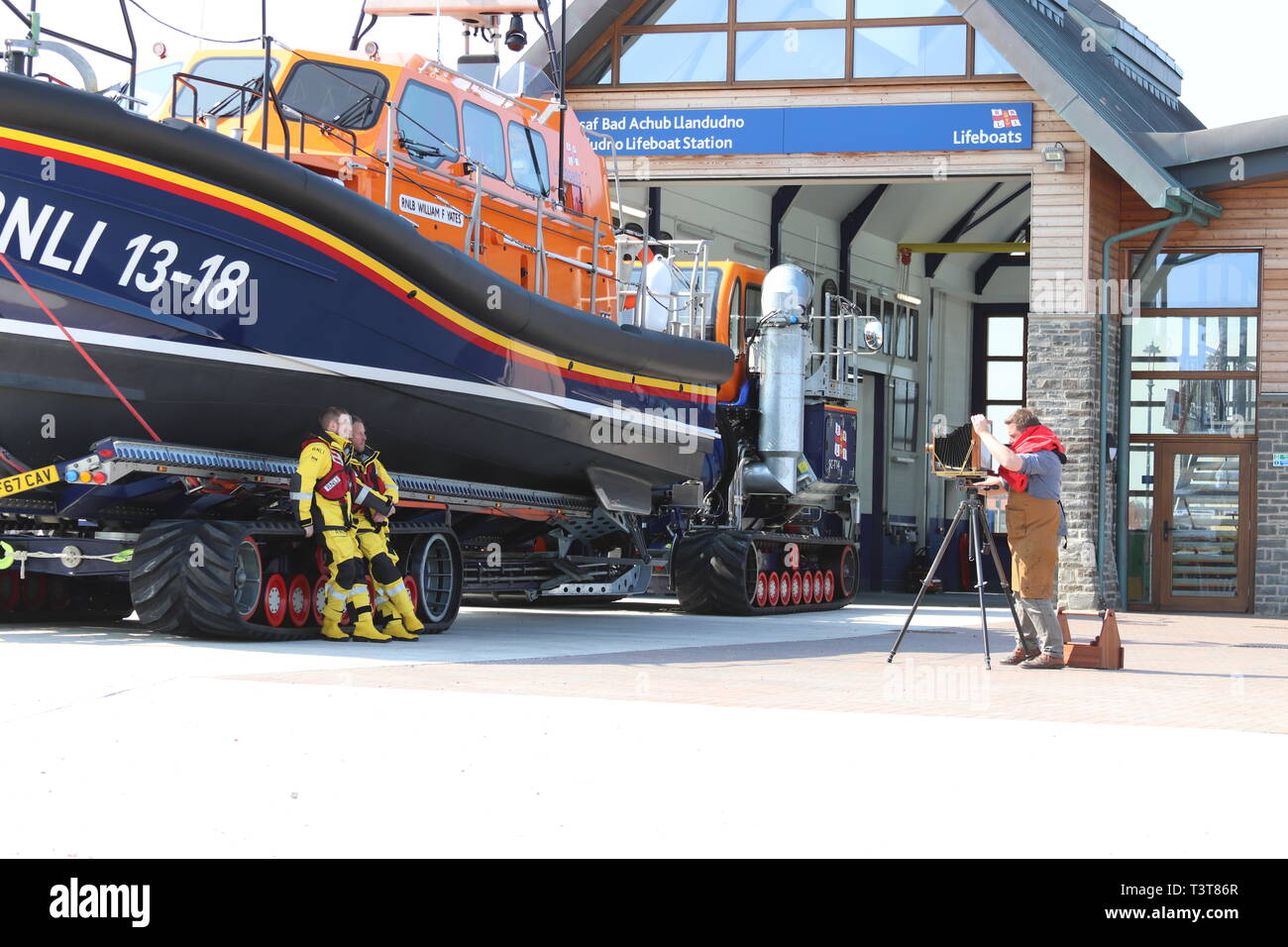 RNLI Lifeboat station Llandudno, Wales Stock Photo - Alamy