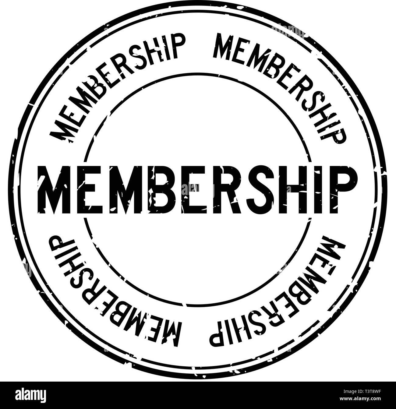 Grunge black membership word round rubber seal stamp on white background Stock Vector Image ...