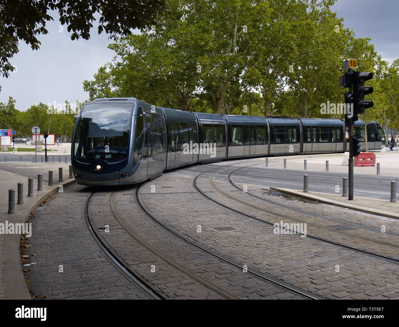 Bordeaux, Tramway, Quinconces Stock Photo - Alamy