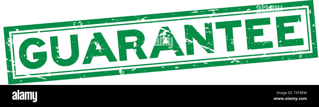 Grunge green guarantee word square rubber seal stamp on white background Stock Vector Image ...