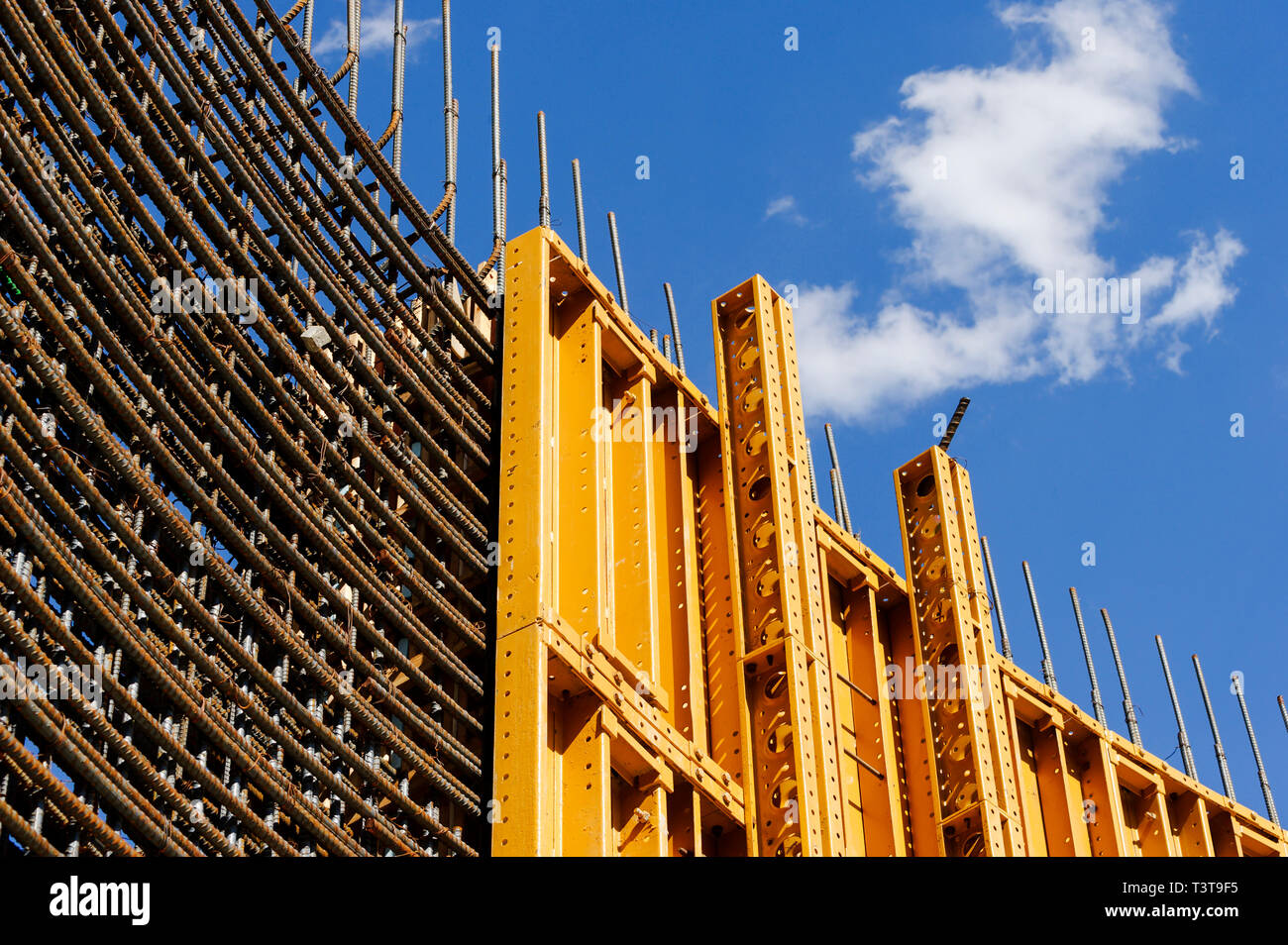 Construction form and rebar Stock Photo - Alamy