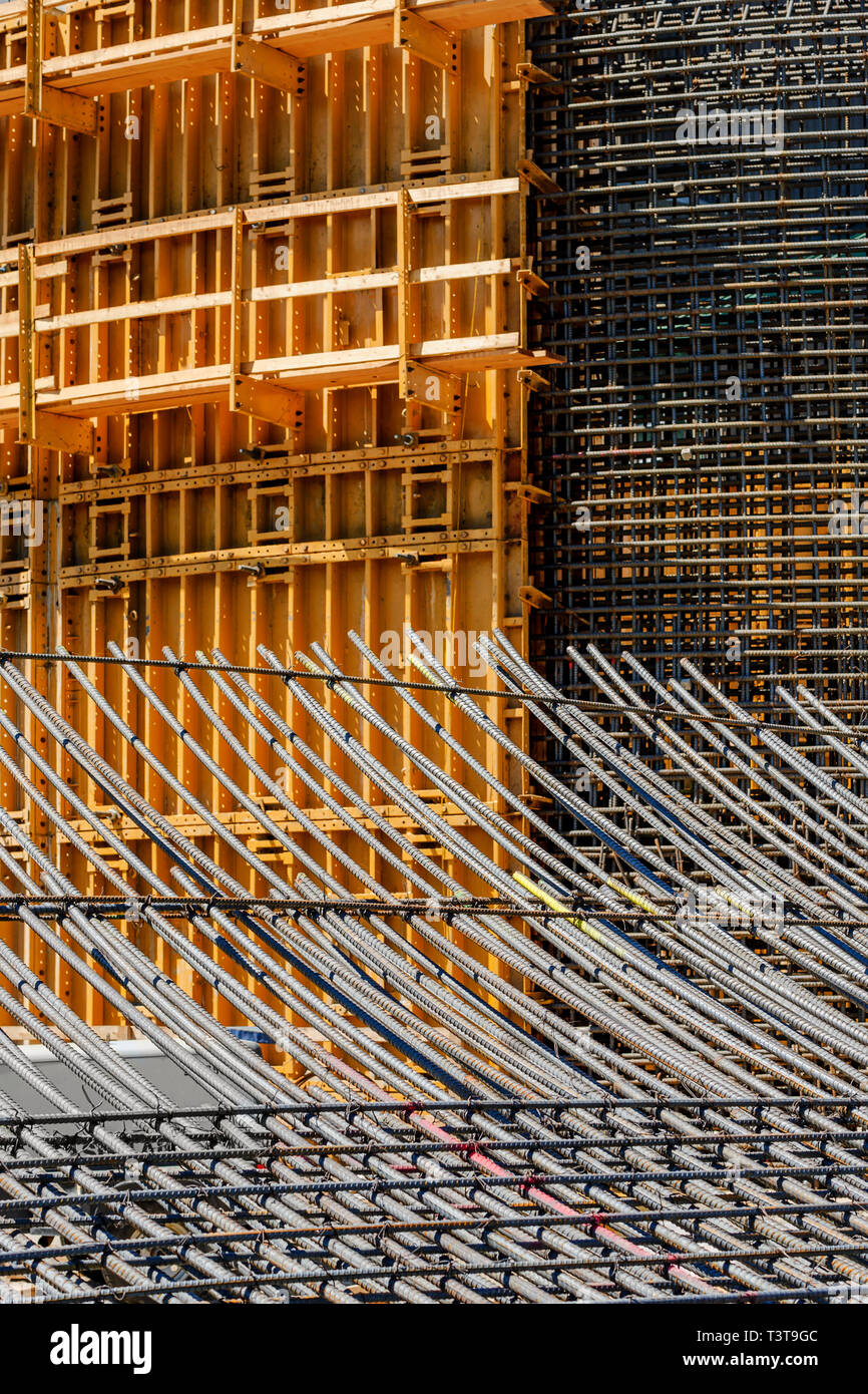 Construction form and rebar Stock Photo - Alamy