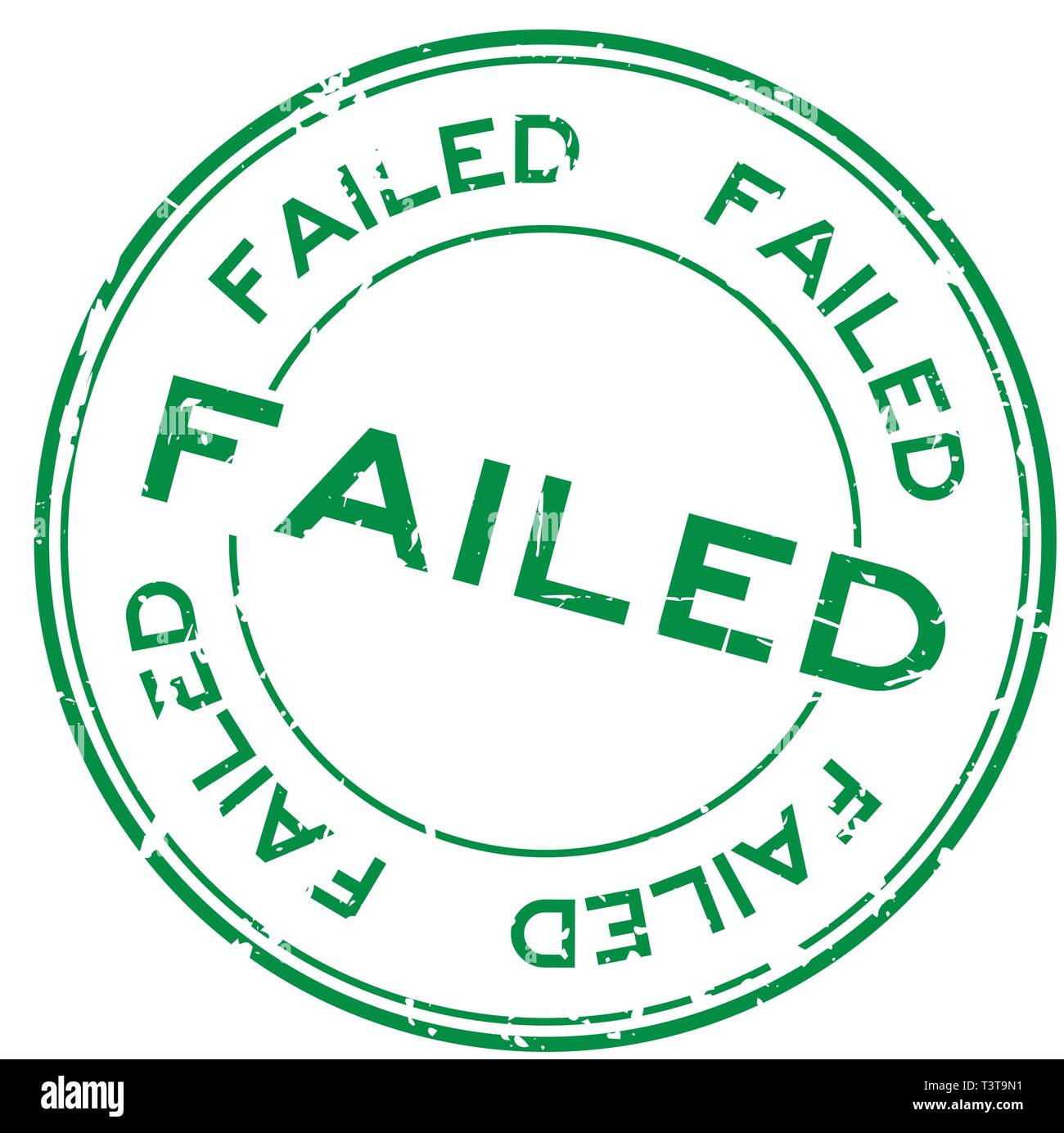 Grunge green fail wording round rubber seal stamp on white background Stock Vector Image & Art ...