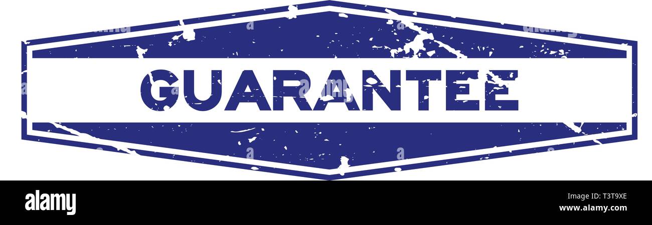 Grunge blue guarantee hexagon rubber seal stamp on white background Stock Vector Image & Art - Alamy