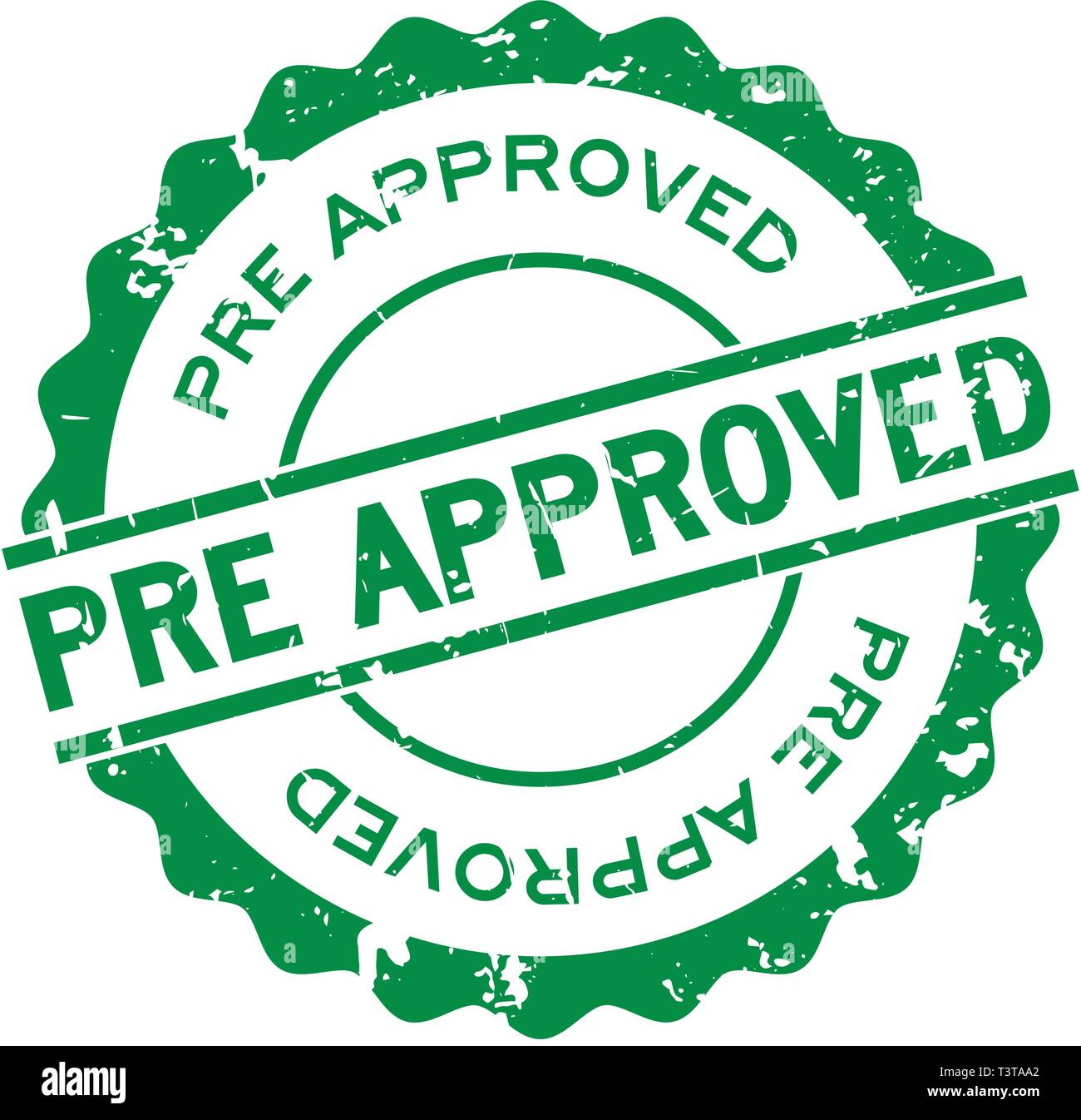 Grunge pre approved word round rubber seal stamp on white background Stock Vector Image & Art ...
