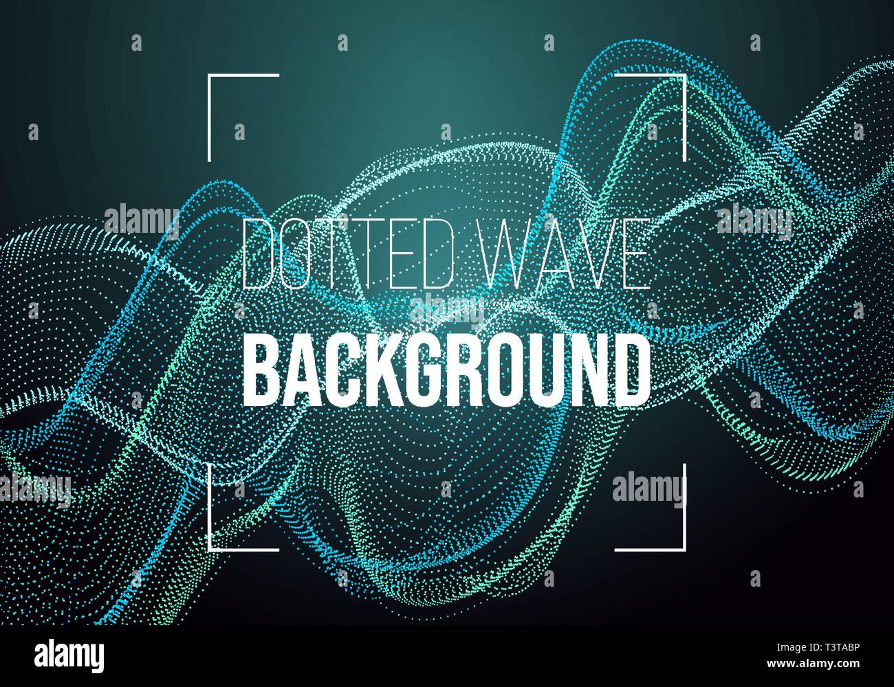 Abstract vector background with blue dotted wave Stock Vector Image ...