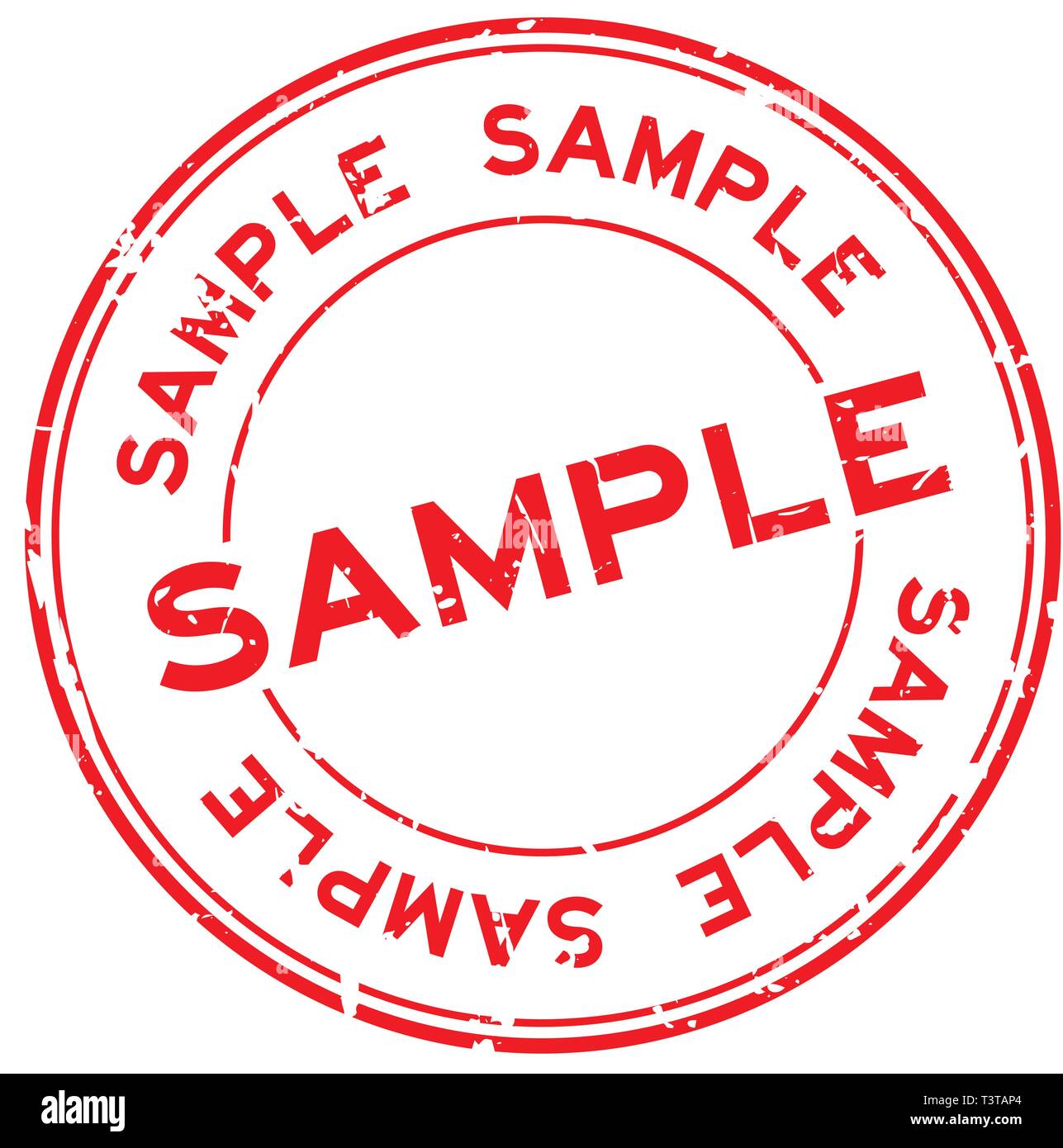 Grunge red sample word round rubber seal stamp on white background Stock Vector Image & Art - Alamy