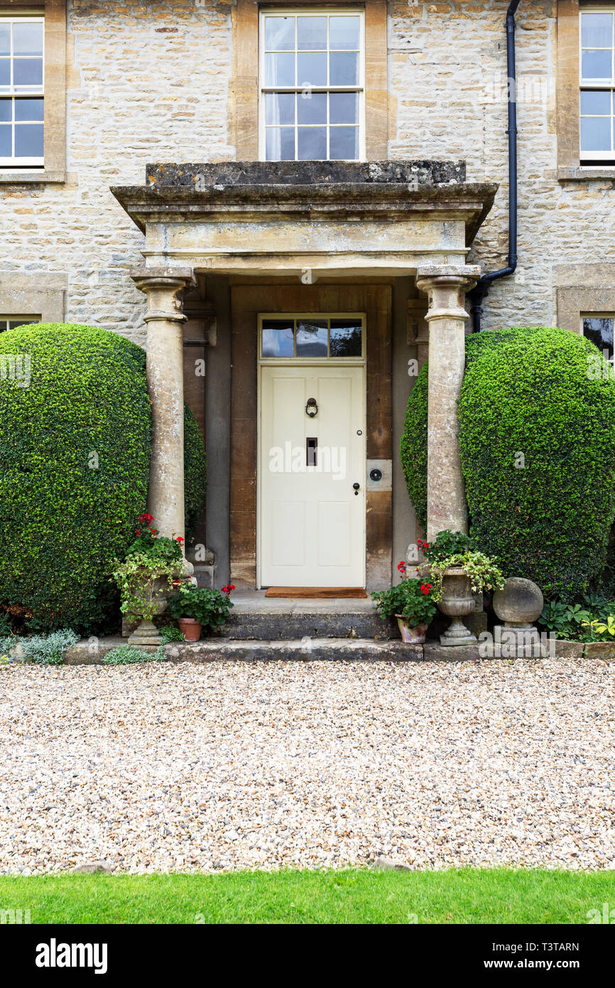 Front stoop of stone house Stock Photo - Alamy