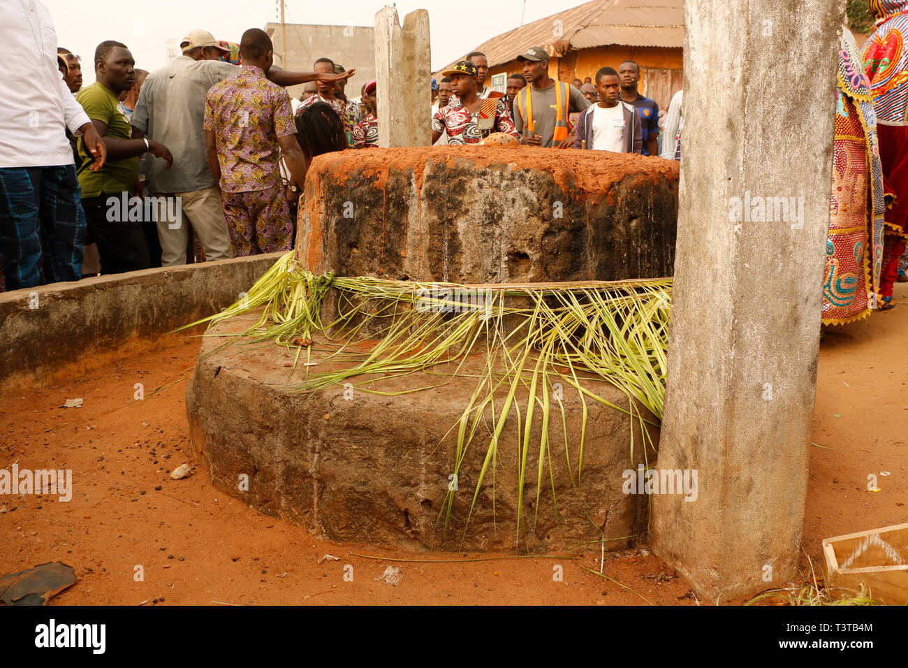 Procession of the Voodoo Festival in Ouidah, which goes from the sacred ...