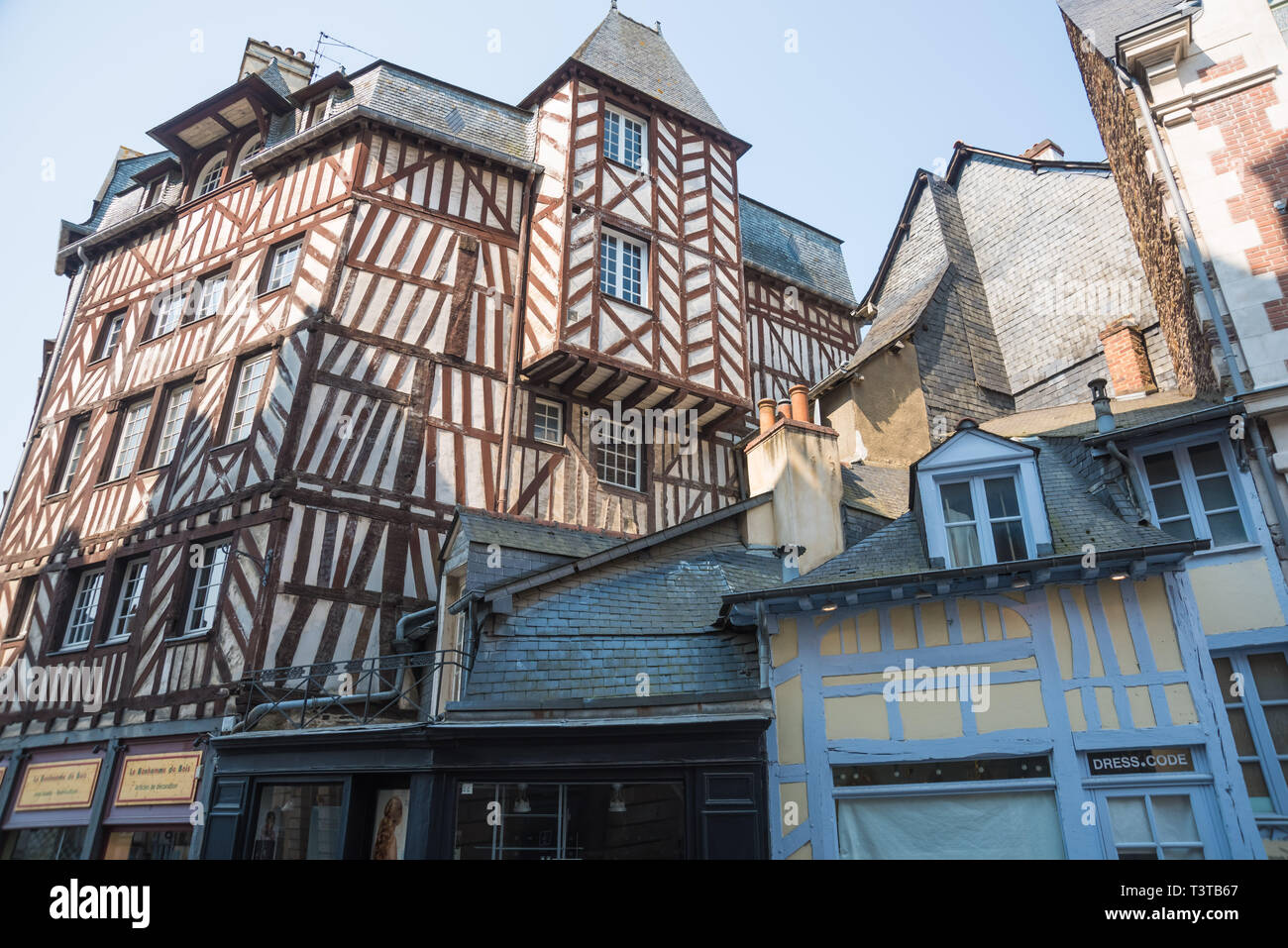 Rennes, Centre-Ville - Rennes, Historic Center Stock Photo - Alamy