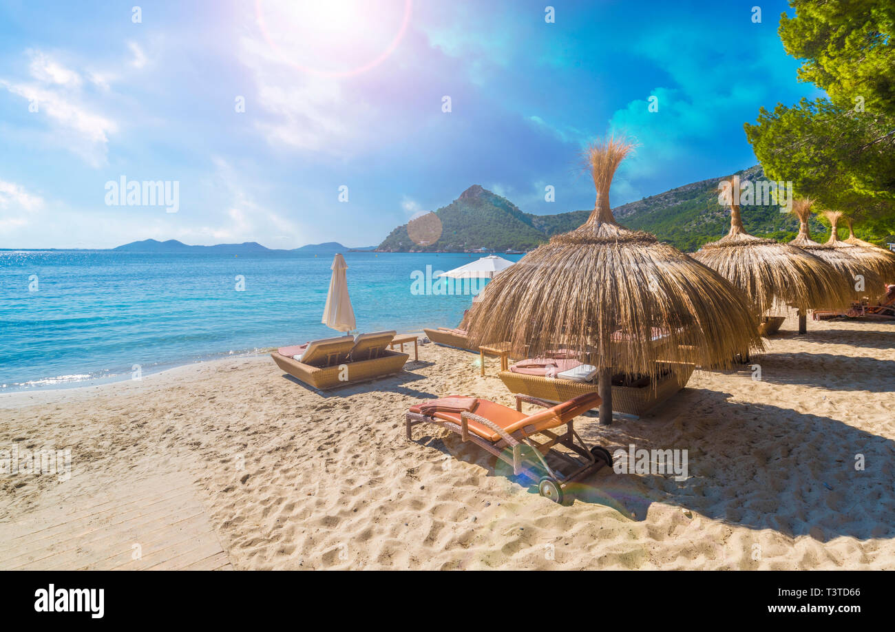 Playa de Formentor (Cala Pi de la Posada ), beautiful beach at Cap ...