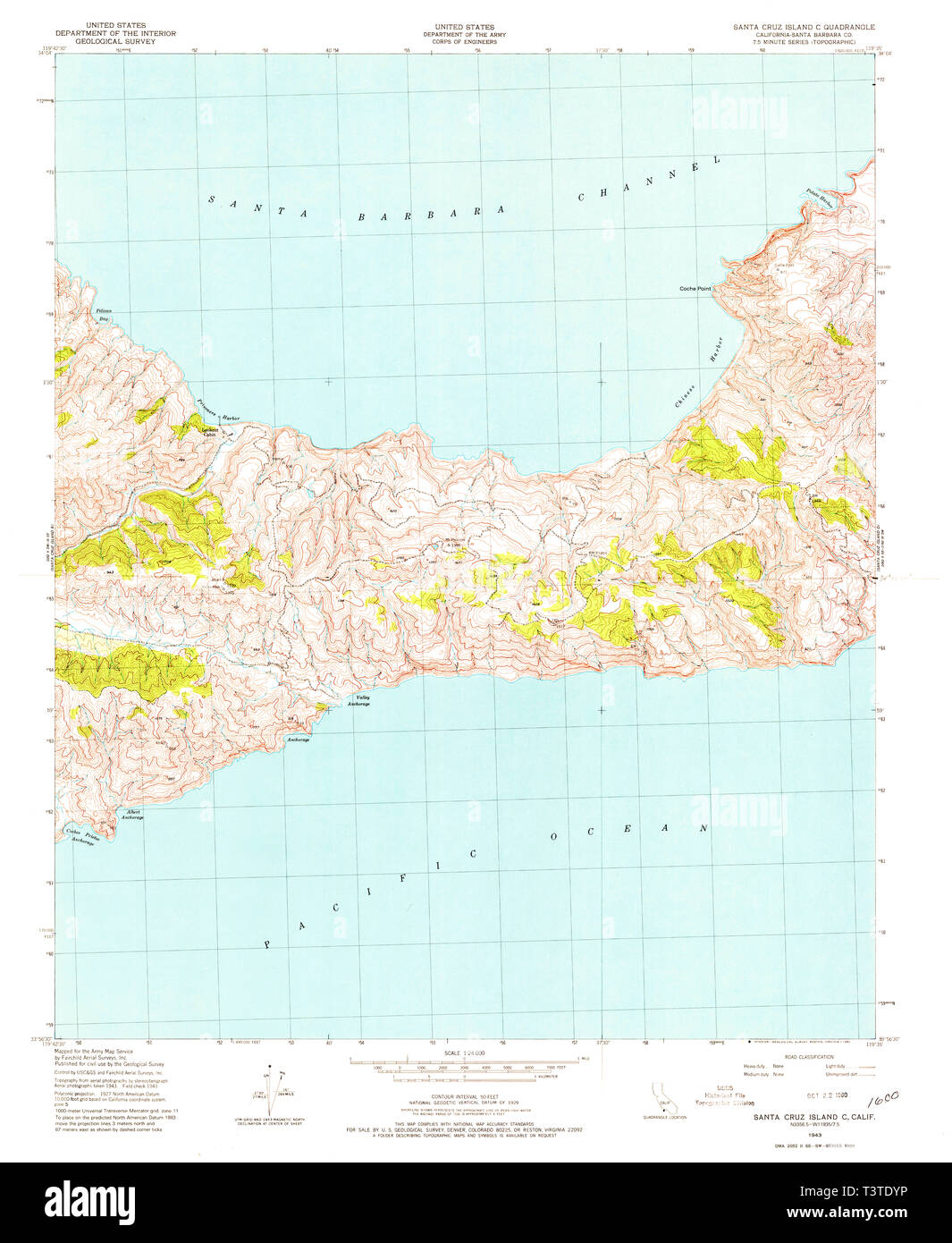 Santa cruz island map Cut Out Stock Images & Pictures - Alamy