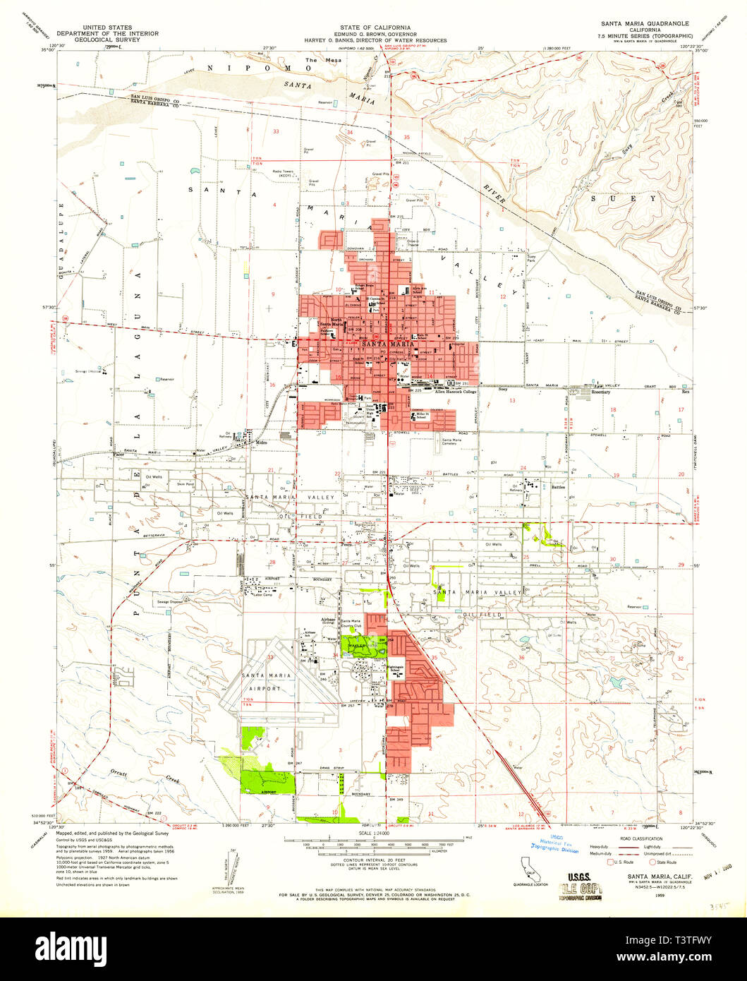 Map of santa maria california hi-res stock photography and images - Alamy