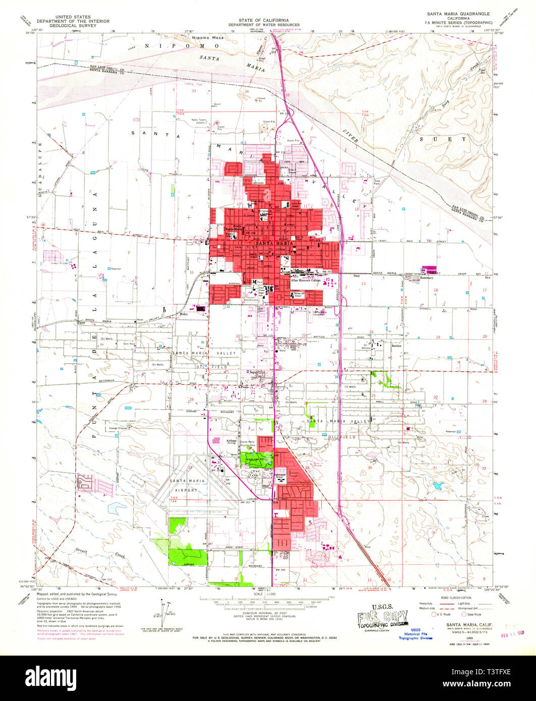Map of santa maria california hi-res stock photography and images - Alamy