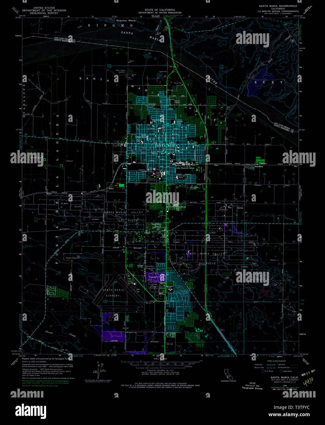 Santa maria california map hi-res stock photography and images - Alamy