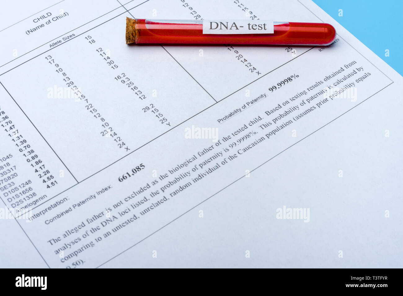 DNA molecule forming inside the vial in for blood analysis Stock Photo ...