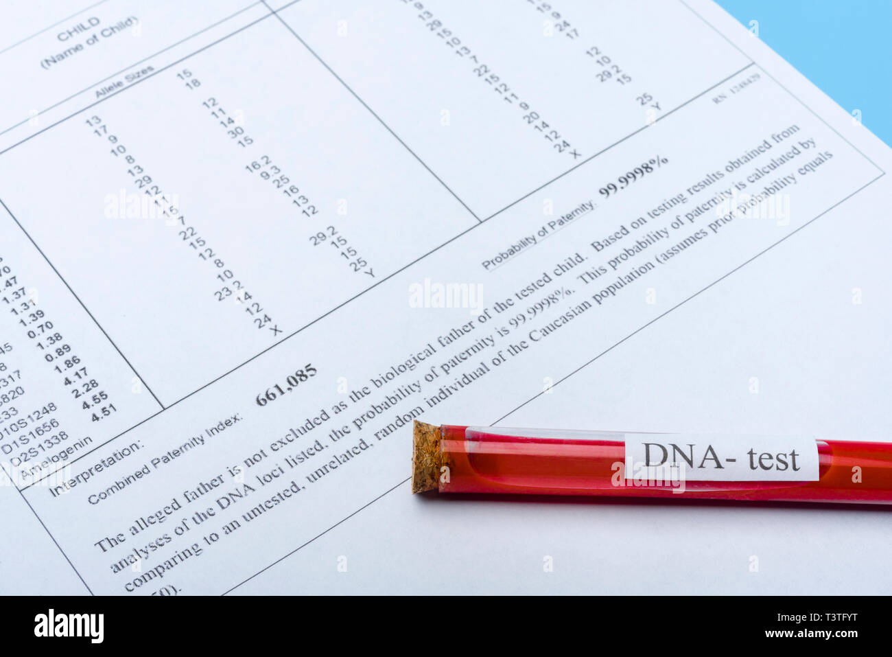 DNA molecule forming inside the vial in for blood analysis Stock Photo ...