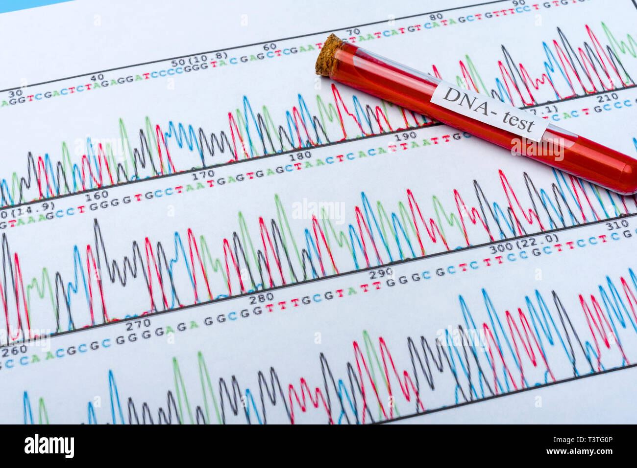 DNA molecule forming inside the vial in for blood analysis Stock Photo ...