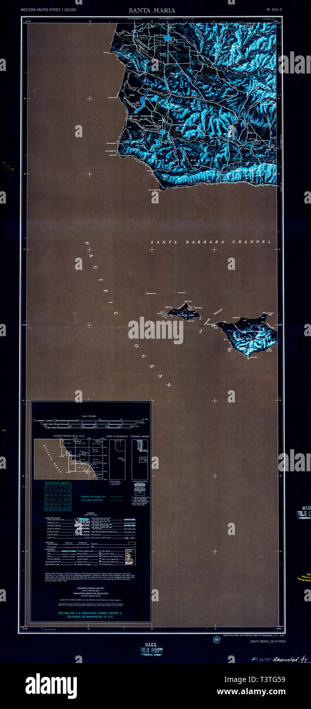 Map of santa maria california hi-res stock photography and images - Alamy