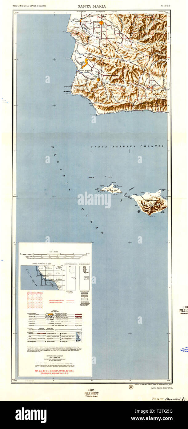 Map of santa maria california hi-res stock photography and images - Alamy