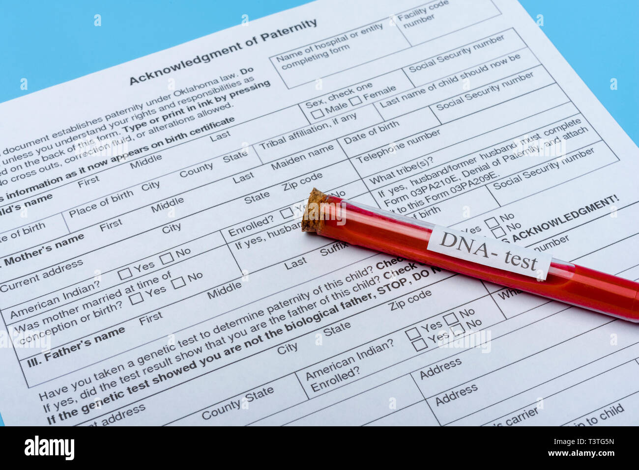 DNA molecule forming inside the vial in for blood analysis Stock Photo ...