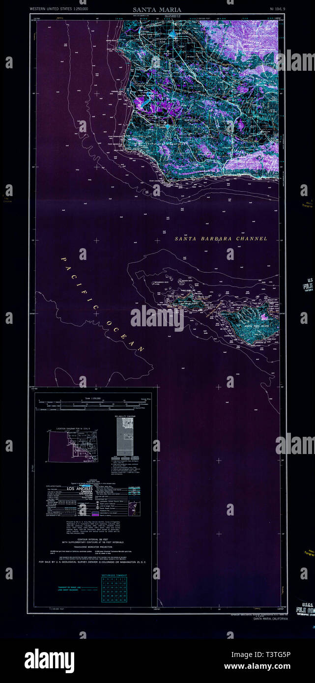 Map of santa maria california hi-res stock photography and images - Alamy