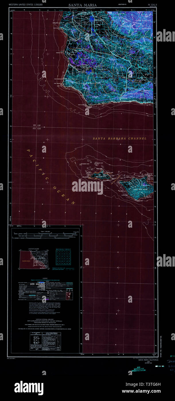 Santa maria california map hi-res stock photography and images - Alamy